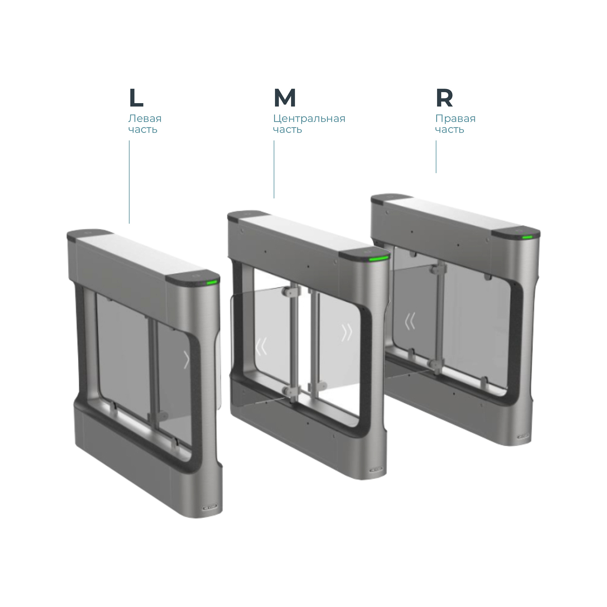 Hikvision DS-K3B411BX-L/MPg-Dp65 Распашной турникет (левый крайний элемент) от компании Intant